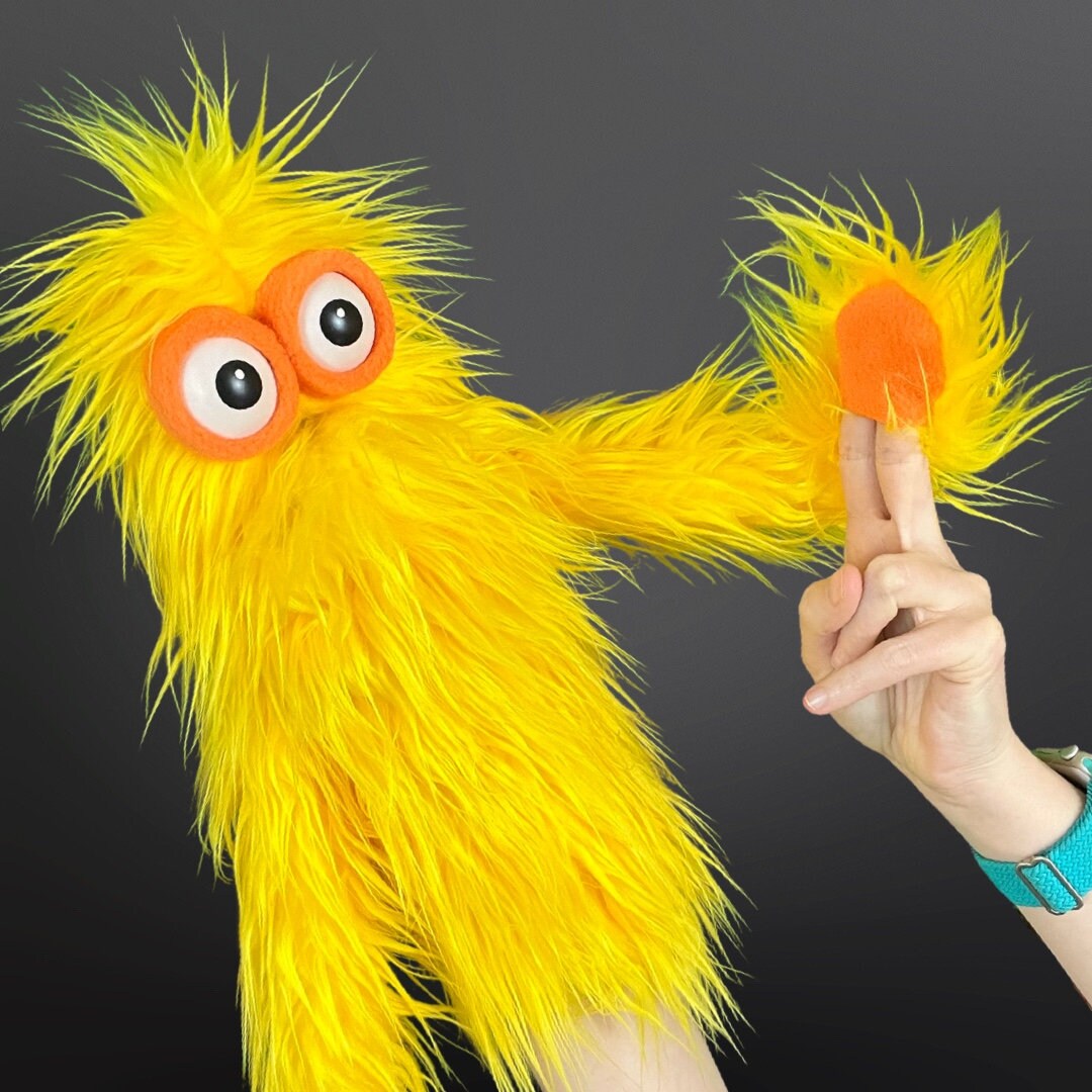Custom Mega Meep Monster Puppet Removable Rod / Mini Live Hand - Etsy