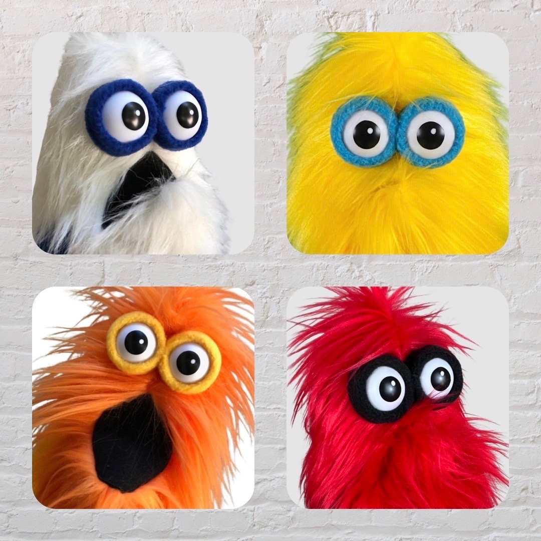 Custom Mega Meep Monster Puppet Removable Rod / Mini Live Hand - Etsy