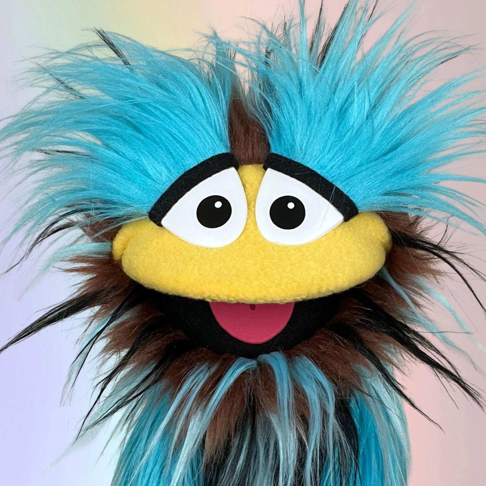 Ez Pz Pro Monster Hand and Rod Puppet / Hand Puppet Brown, Blue, and ...