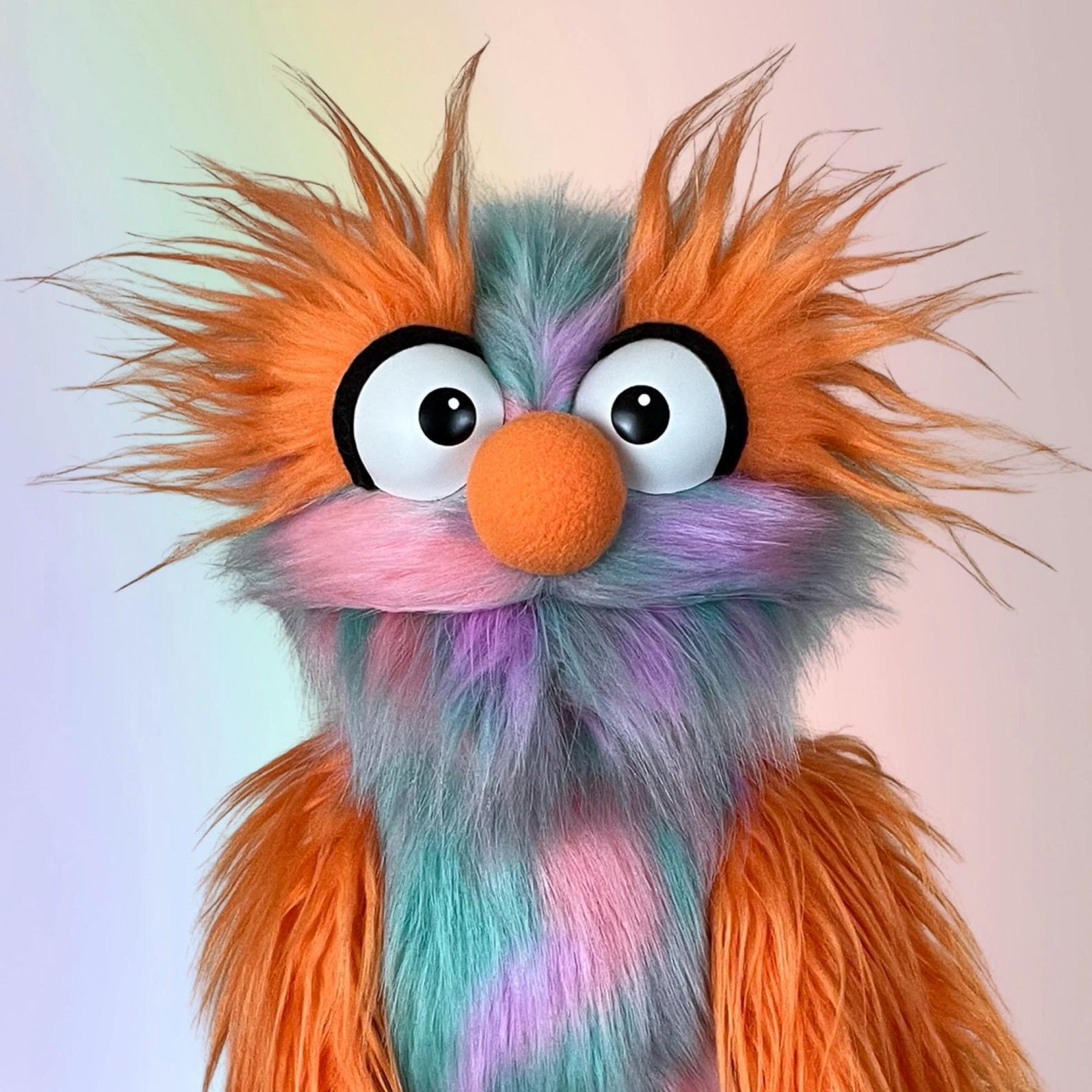 Nosey Pro - Professional Live Hand Puppet - Speciality Rainbow Sherbet ...