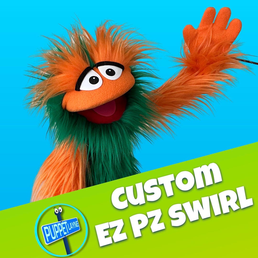 CUSTOM Hand and Rod Puppet - Ez Pz Pro Monster - Ezpz Swirl - Etsy