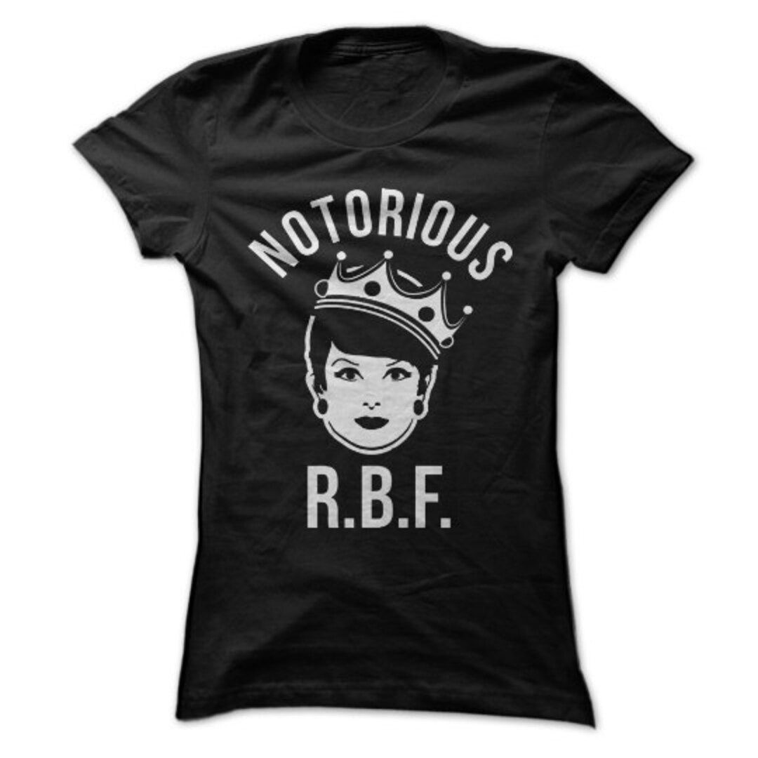 Notorious RBF T-shirt Design - Black Shirt With White Print - Etsy