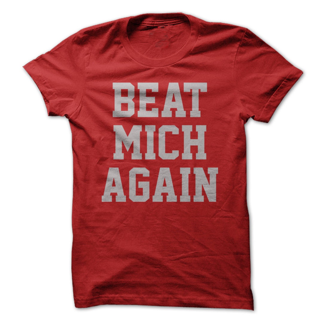 Beat Mich Again Design - Red Shirt With Grey Print - Etsy