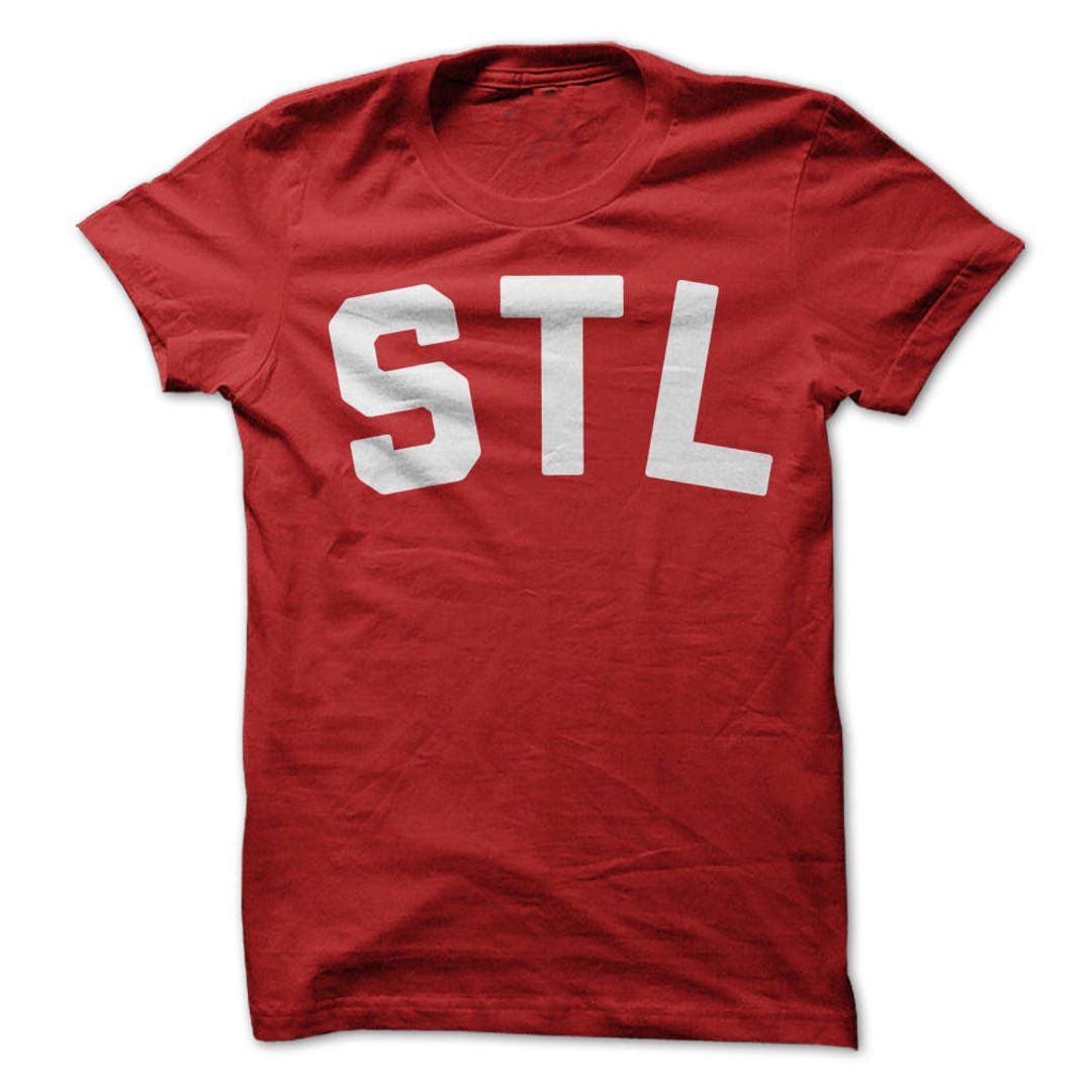 STL T-shirt Design - Red Shirt With White Print - Etsy