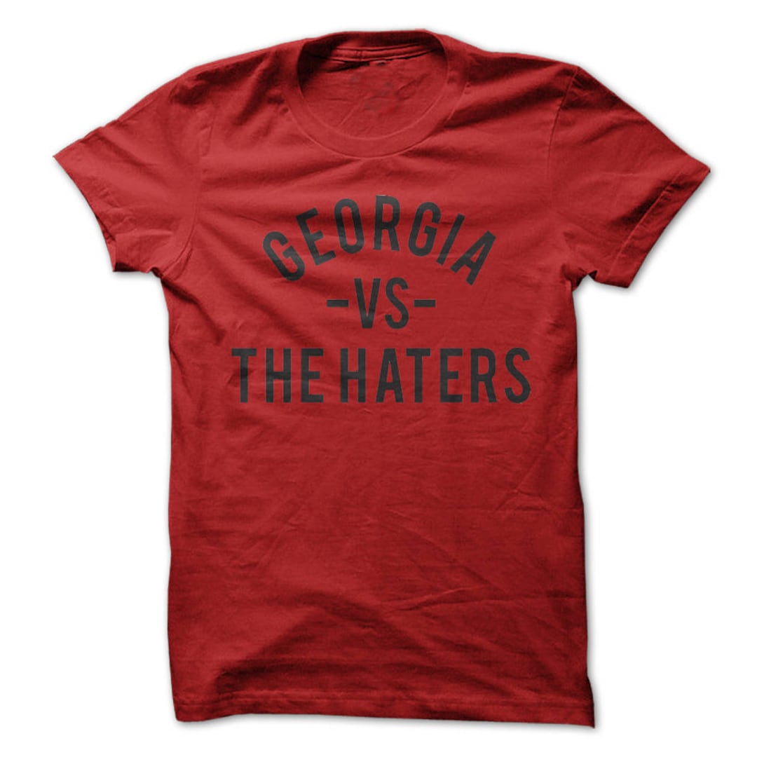 Georgia Vs. the Haters T-shirt Design - Red Shirt With Black Print - Etsy