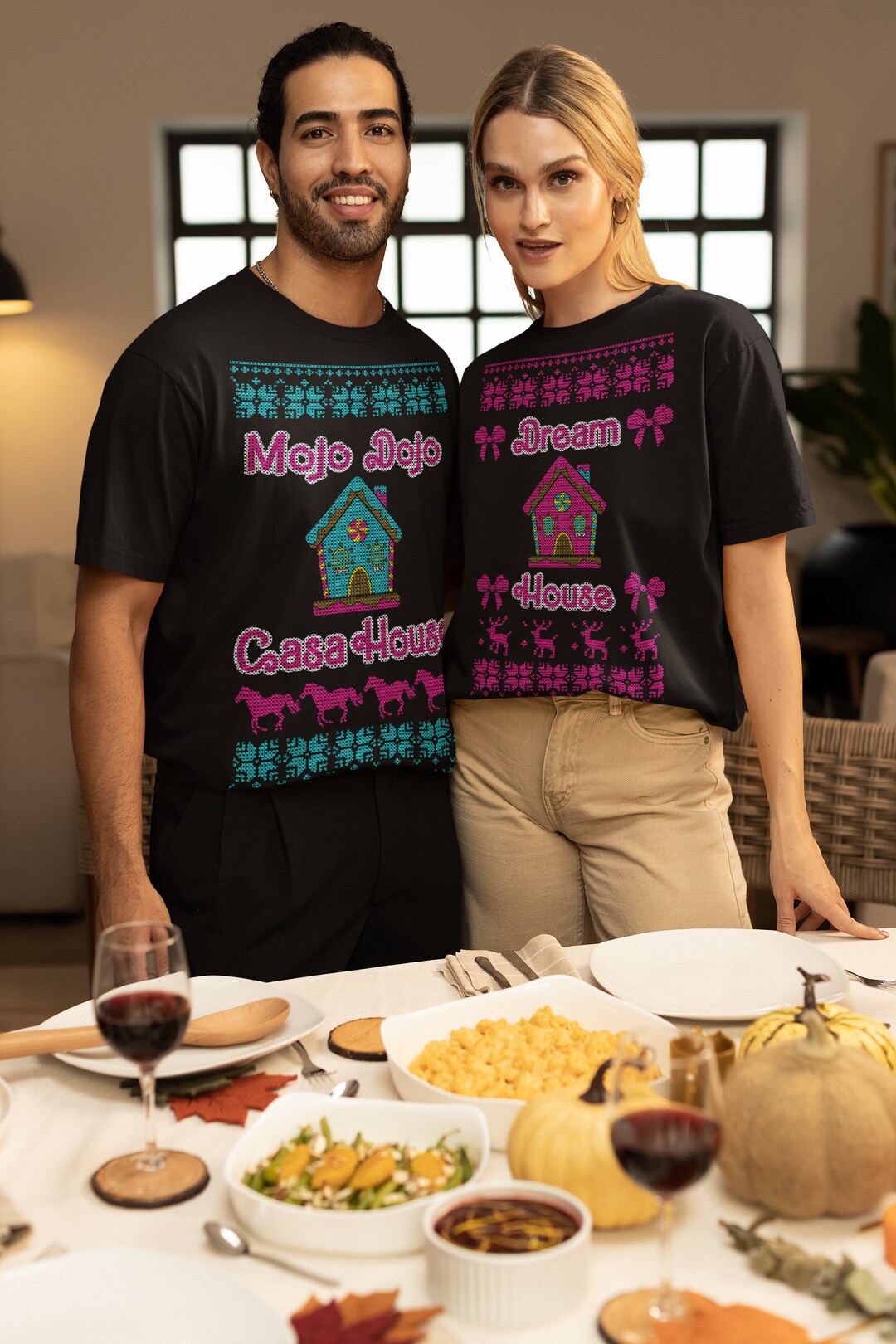 Dream House and Mojo Dojo Casa House Couples T-shirt Design - Two T ...