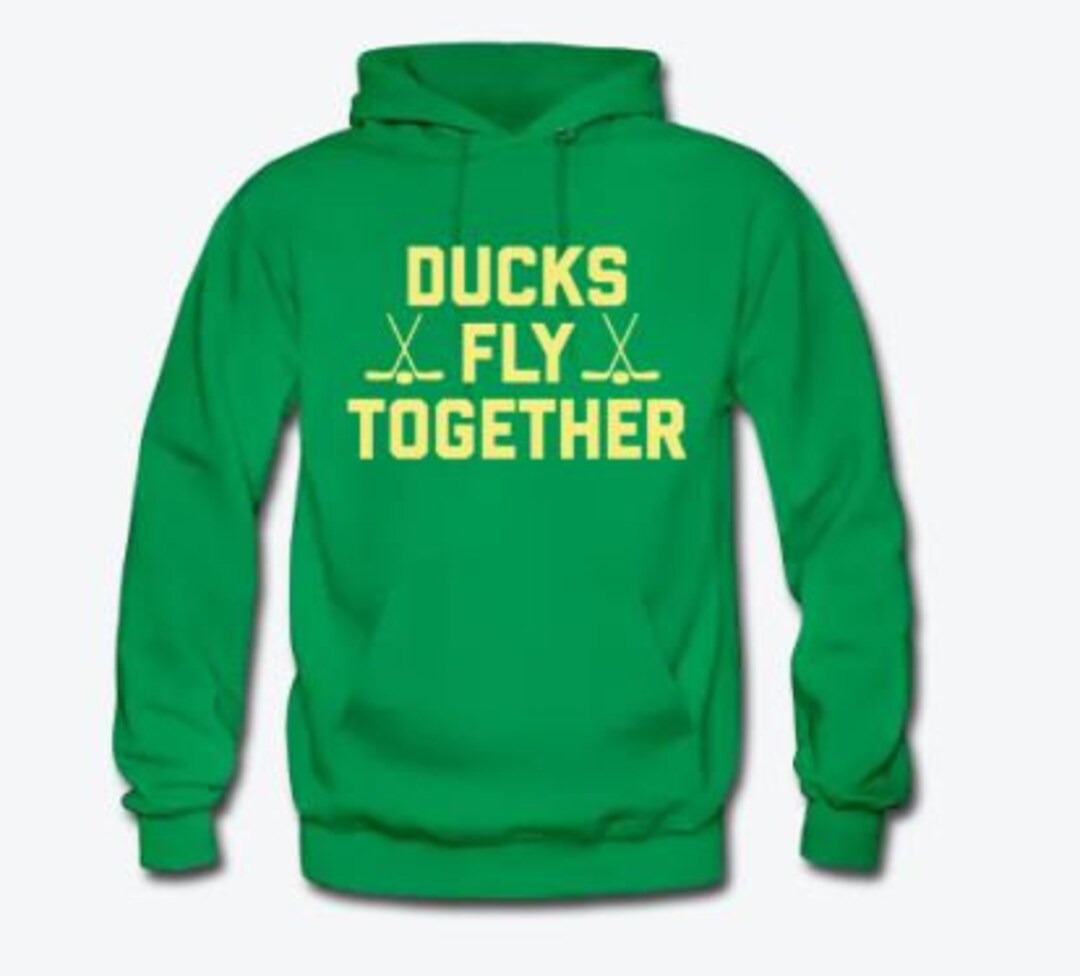 Ducks Fly Together Hoodie Design - Green Shirt With Gold Print - Etsy