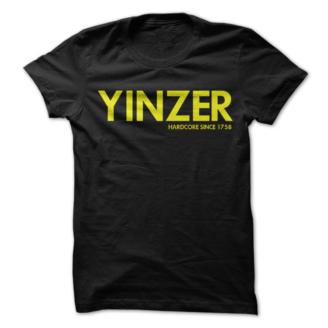 Yinzer T-shirt Design - Black Shirt With Gold Print - Etsy