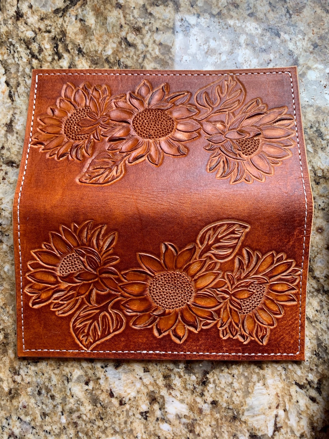 Beautiful Hand Carved and Tooled Leather Checkbook Cover. - Etsy