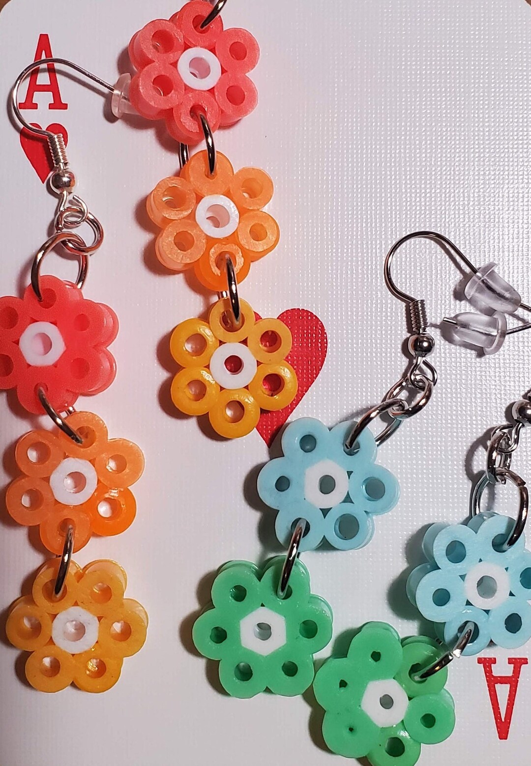 Kidcore Colorful Flower Earrings - Etsy
