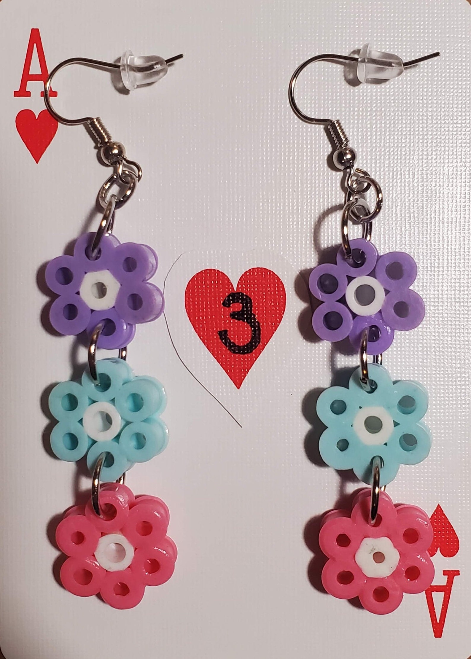 Kidcore Colorful Flower Earrings - Etsy