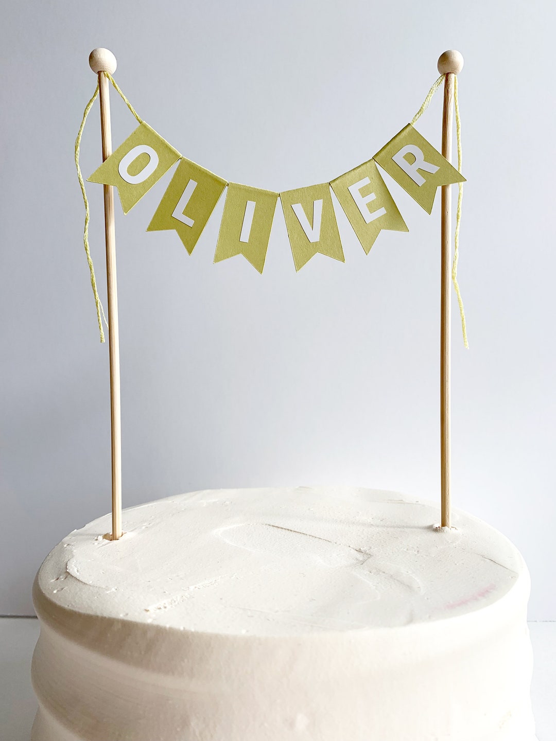 Chartreuse Green – Custom Name Cake Banner - Cake Topper Personalized ...