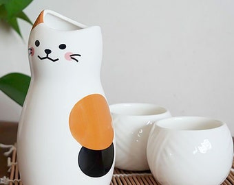 Ceramic Cat Tea Set - Etsy