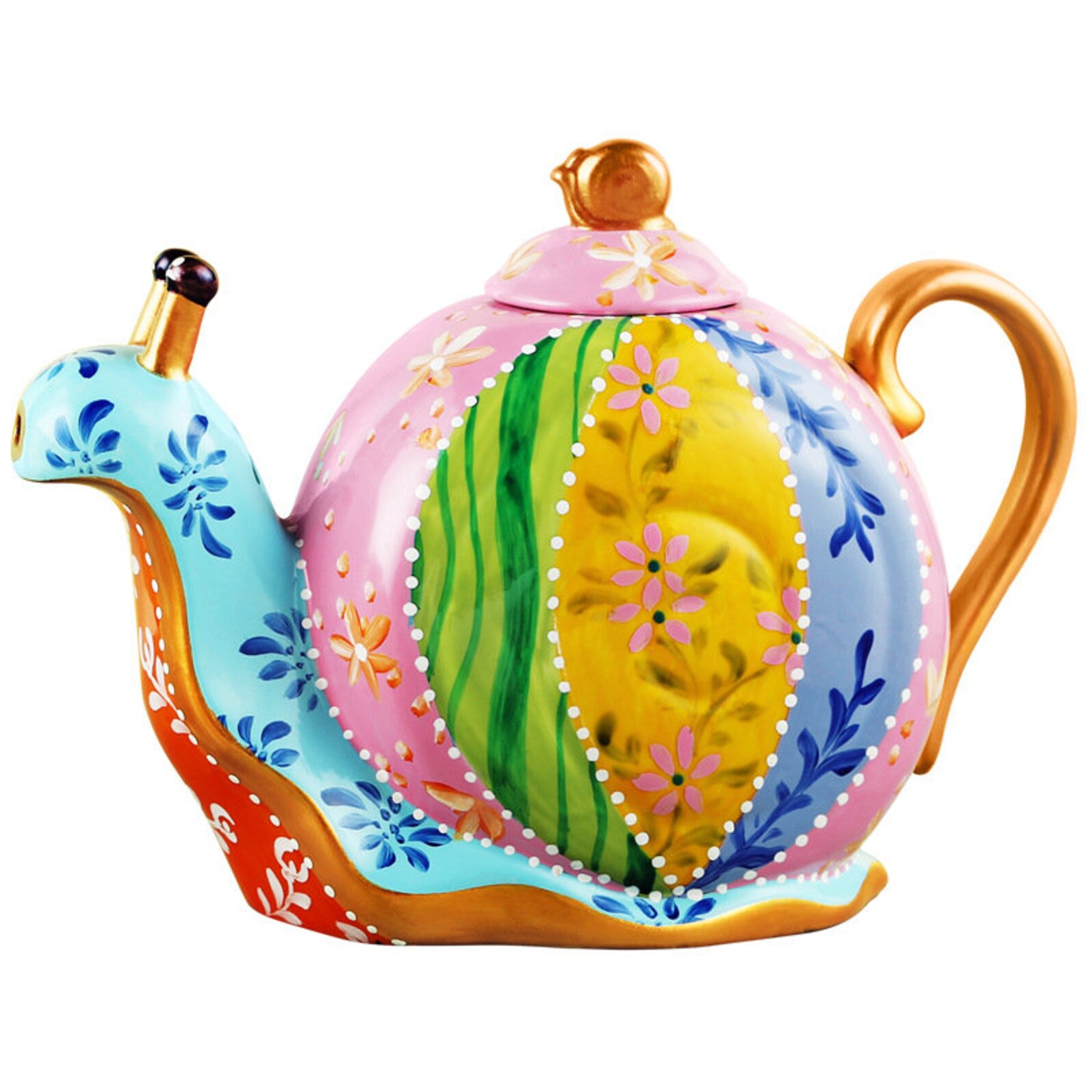 Ceramic Hand-painted Snail Teapot Blue Snail Ornament - Etsy India