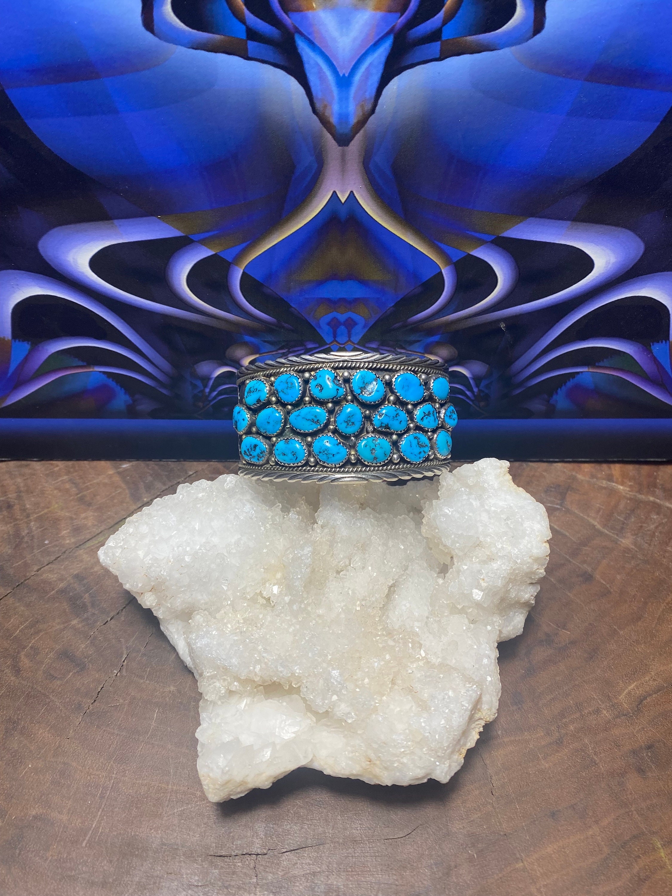 Navajo Turquoise Cuff Made by Danny L Wauneka - Etsy
