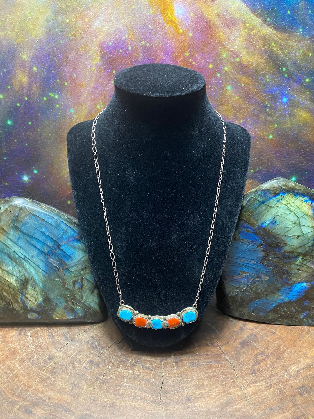 Zuni, Signed Effie C. Turquoise and Coral Sterling Silver Snake ...