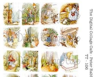 Beatrix Potter Peter Rabbit Digital Collage Sheet Instant Download - Etsy
