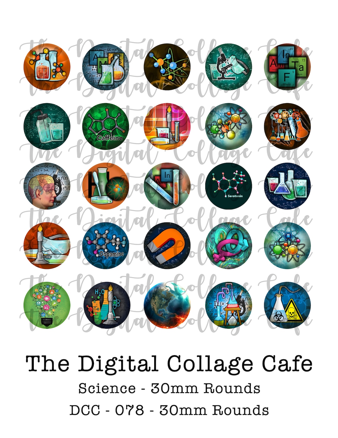 Hoja de collage digital de ciencia collage de química - Etsy México