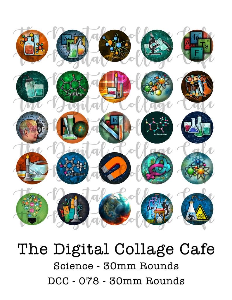 Science Digital Collage Sheet Chemistry Collage Biology - Etsy