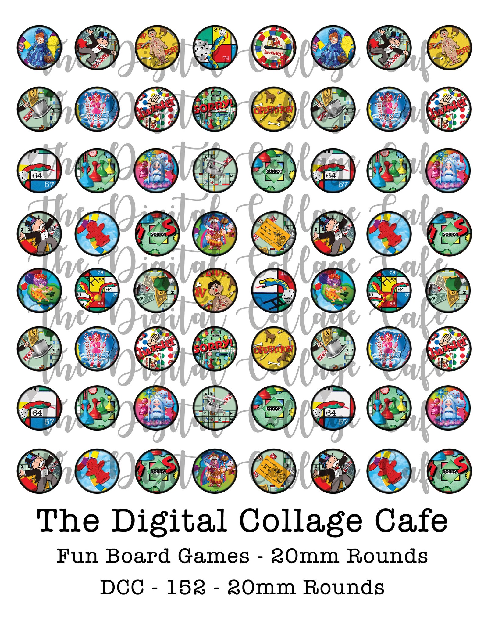 Board Games Digital Collage Sheet Nostalgia Collage Fun Kids | Etsy