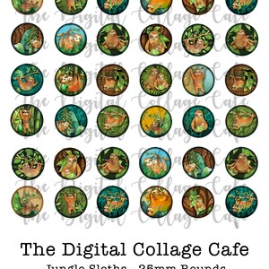 Sloths Digital Collage Sheet - Jungle Sloths Collage Sheet - Animal ...