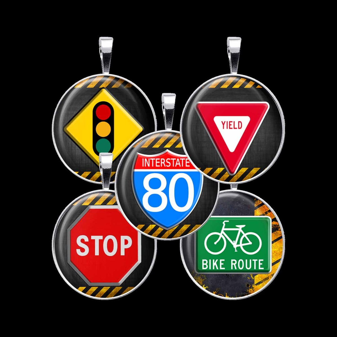 Street Signs Digital Collage Sheet DCC017 - Traffic Signs Digital ...