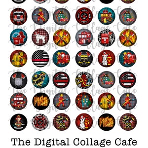 Firefighter Digital Collage Sheet - Fireman Collage - Fire Truck ...