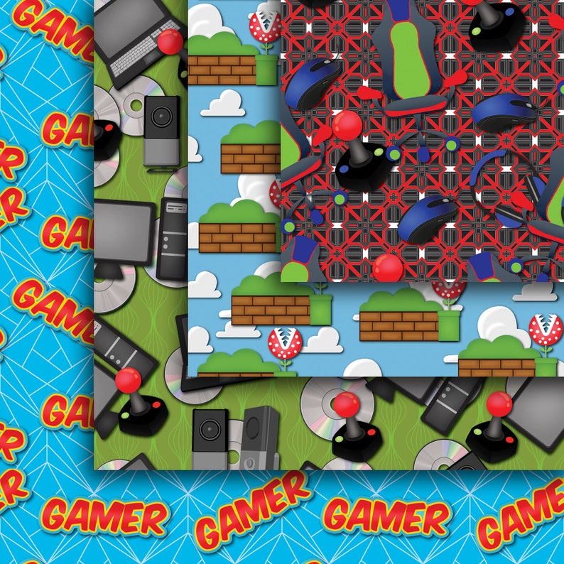 Video Games Seamless Digital Paper Pack Gamer Seamless - Etsy
