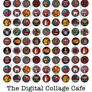 Firefighter Digital Collage Sheet - Fireman Collage - Fire Truck ...