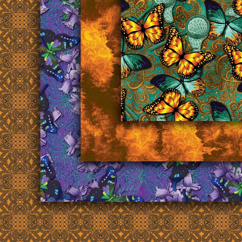 Butterfly Seamless Digital Paper Pack Butterflies Digital - Etsy