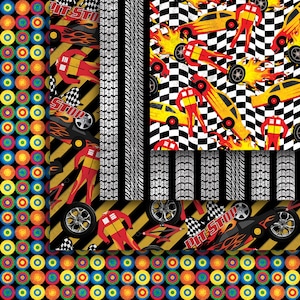 Race Car Seamless Digital Paper Pack, Nascar Inspired Seamless Pattern ...