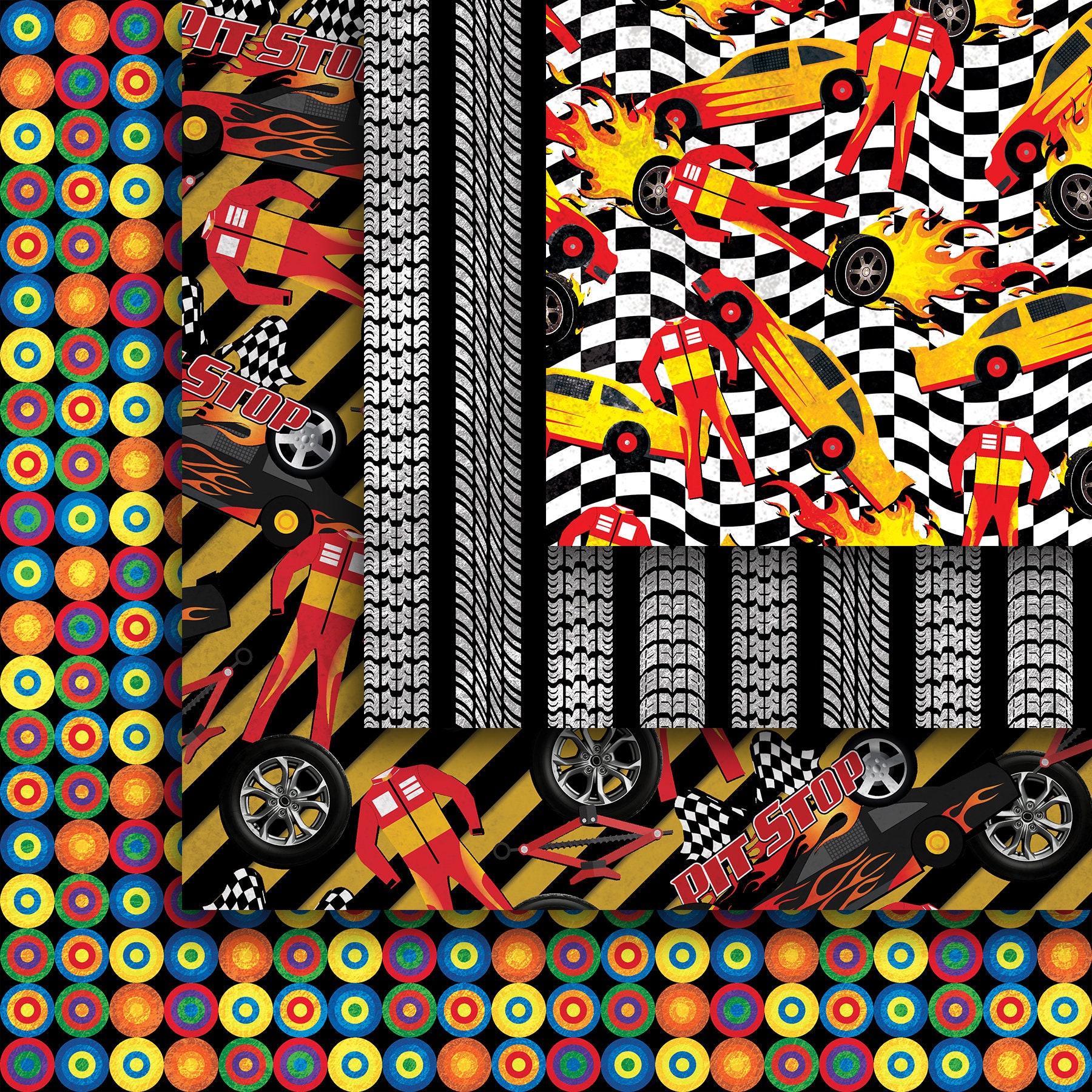 Race Car Seamless Digital Paper Pack Nascar Inspired Seamless - Etsy