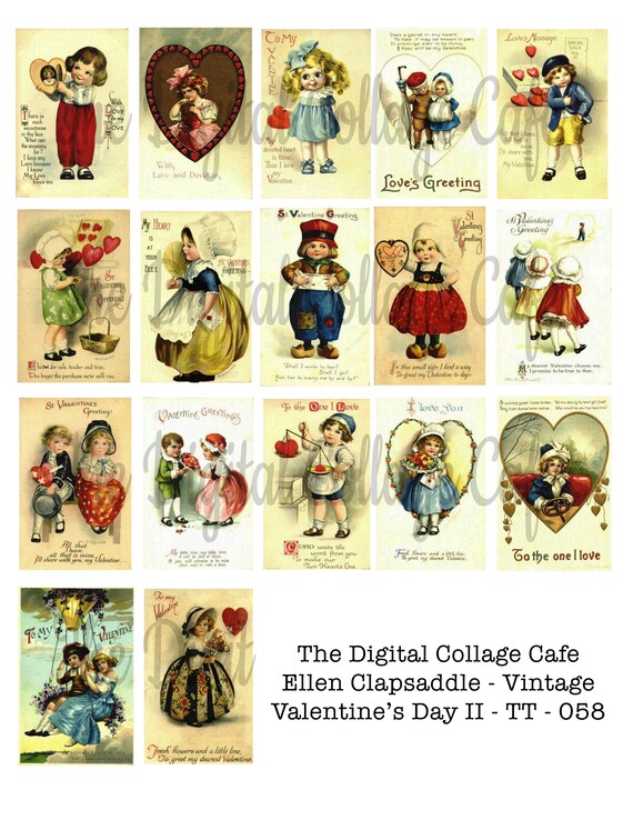 Ellen Clapsaddle Vintage Valentine's Day II Digital | Etsy
