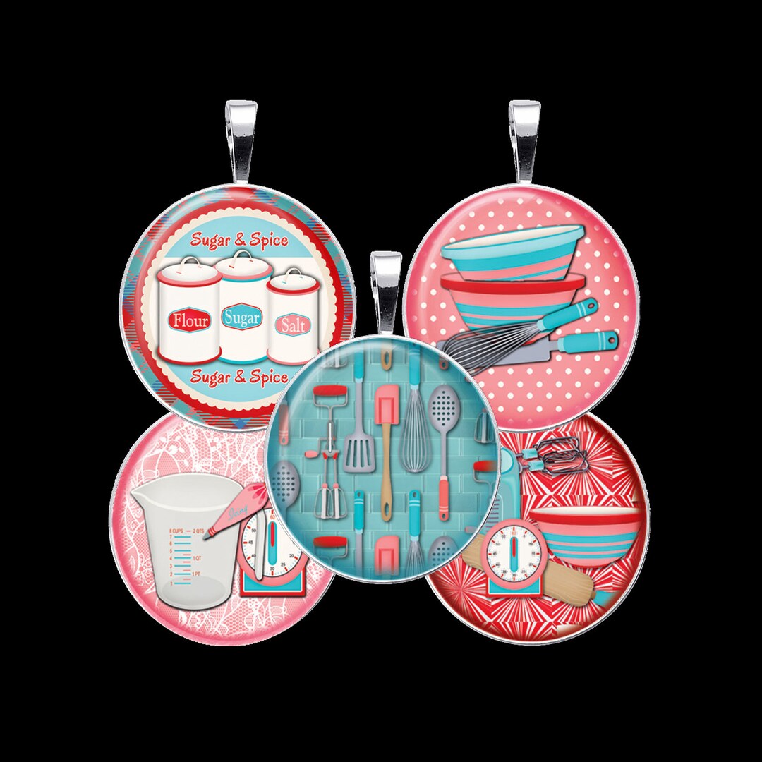 Retro Kitchen Digital Collage Sheet - Vintage Baking Digital Collage ...