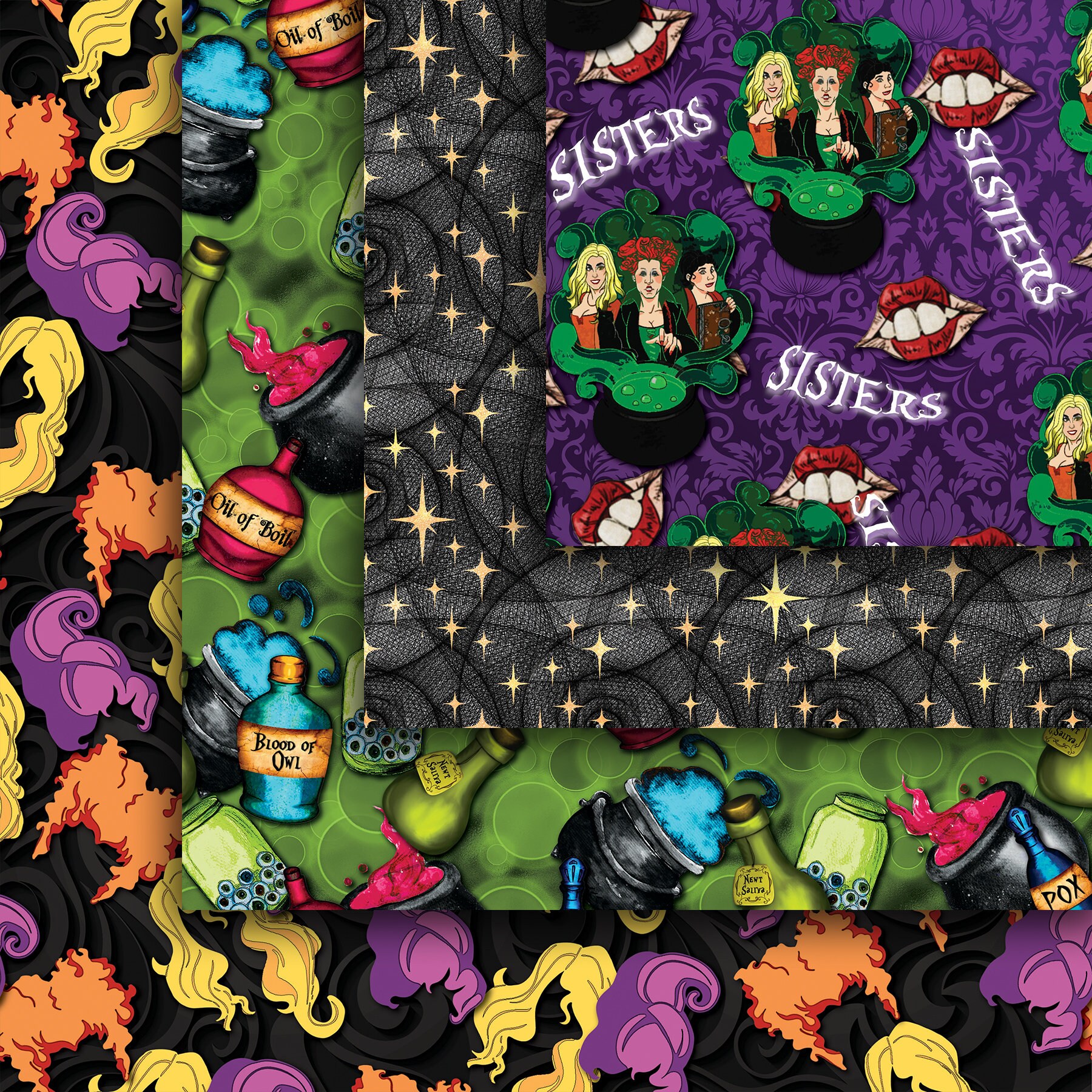 Hocus Pocus Inspired Seamless Digital Paper Pack Sanderson | Etsy