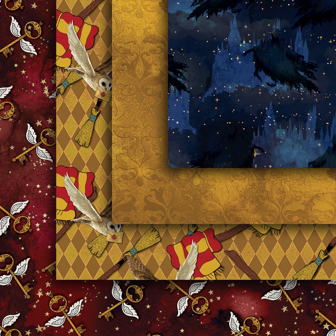Wizard Seamless Digital Paper Pack Magic Digital Paper Pack - Etsy