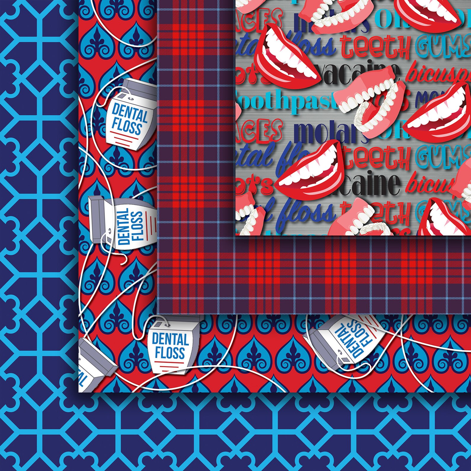 Dental Seamless Digital Paper Pack Tooth Paper Pack - Etsy