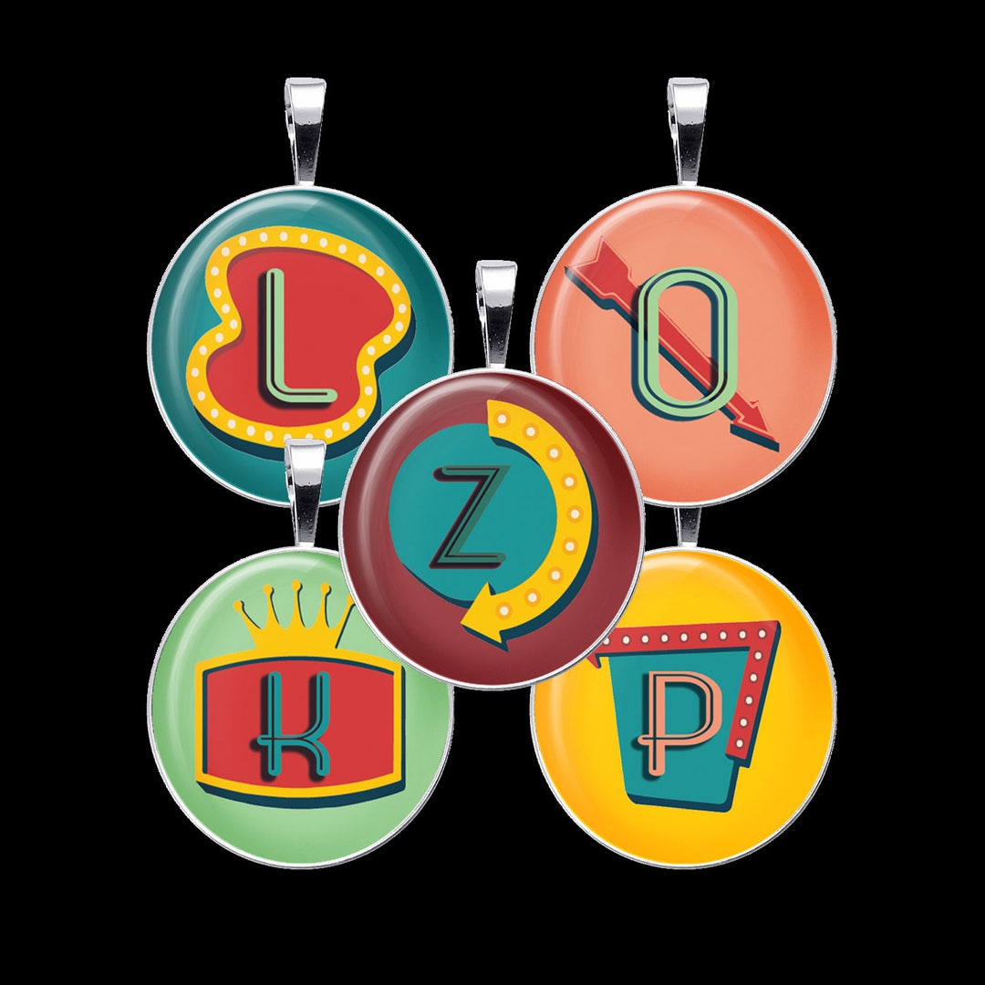 Retro Alphabet Digital Collage Sheet DCC031 - Vintage Sign Collage 18mm ...