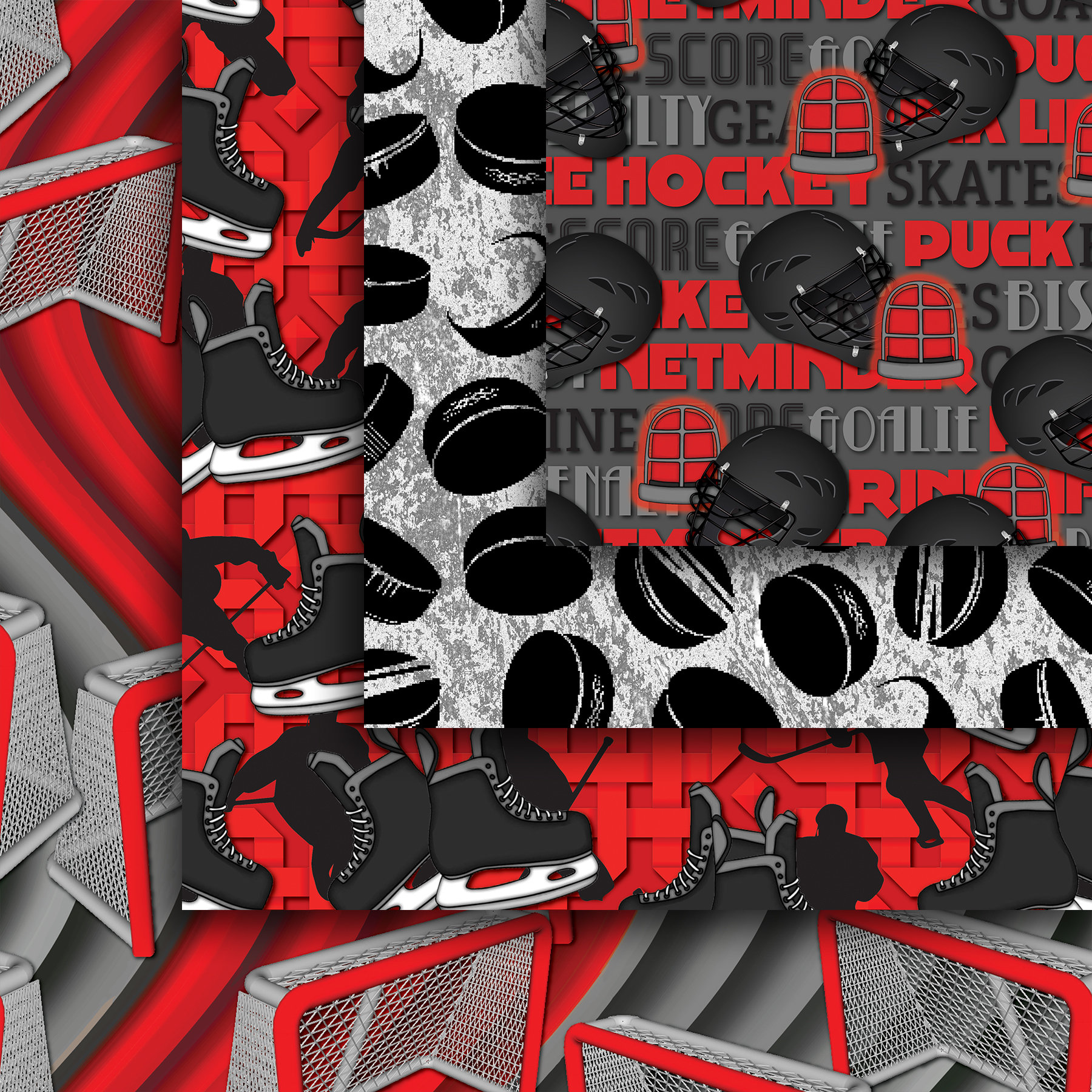 Hockey Seamless Digital Paper Pack Ice Hockey Seamless | Etsy