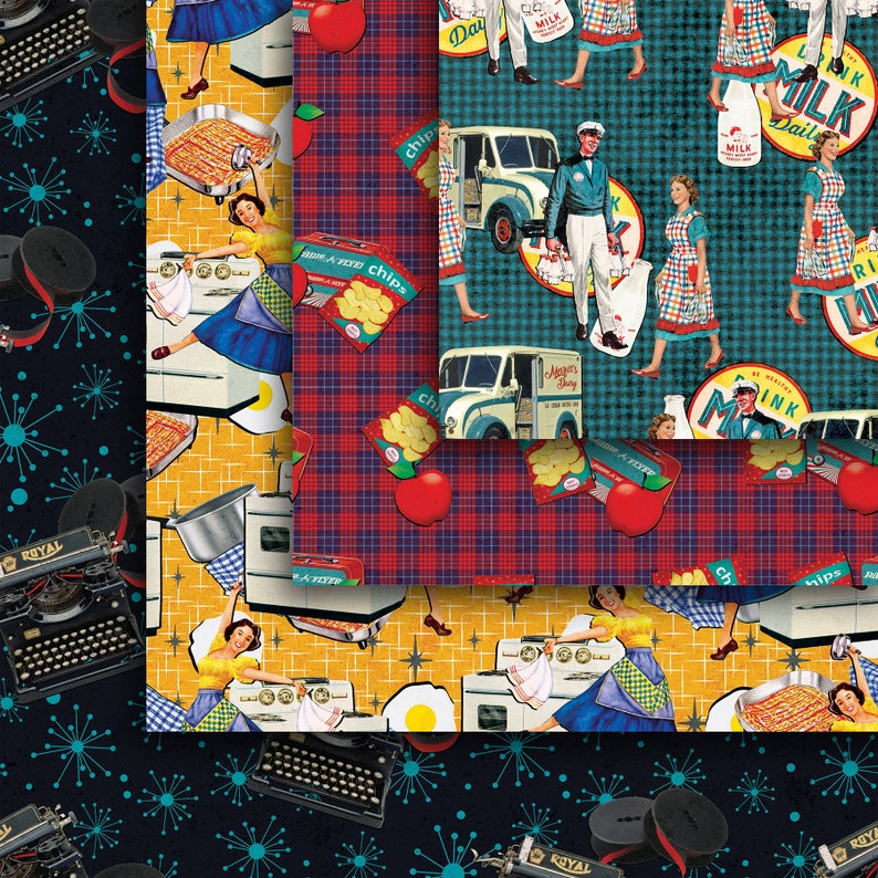 Retro Mom Seamless Digital Paper Pack Vintage Mom Digital - Etsy