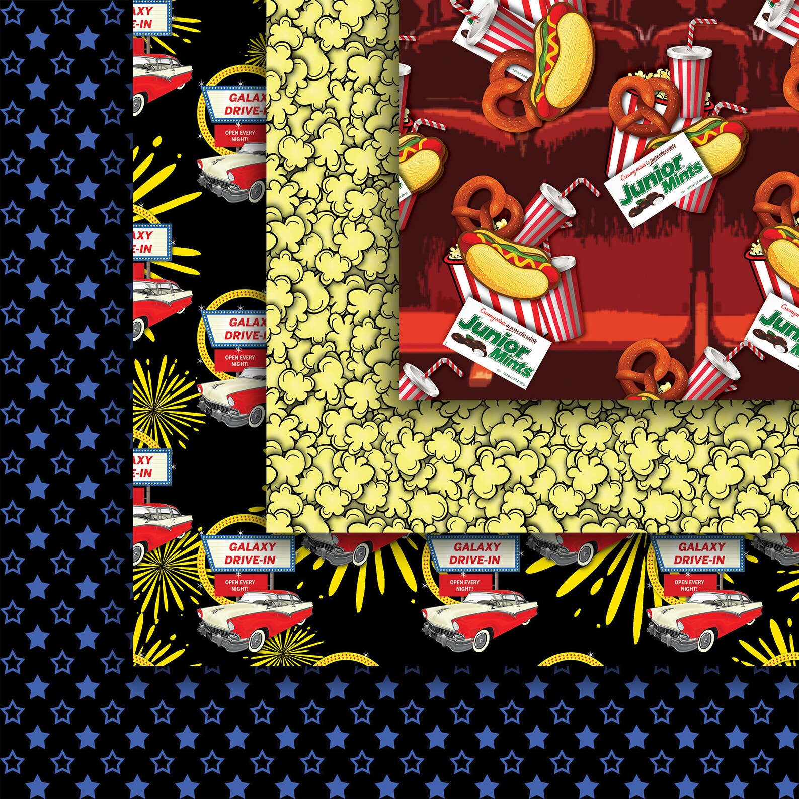 Movie Theatre / Movie Theater Seamless Digital Paper Pack - Etsy