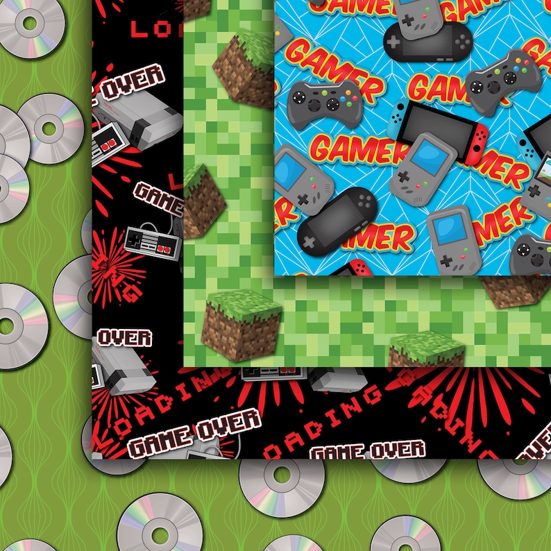 Video Games Seamless Digital Paper Pack Gamer Seamless - Etsy