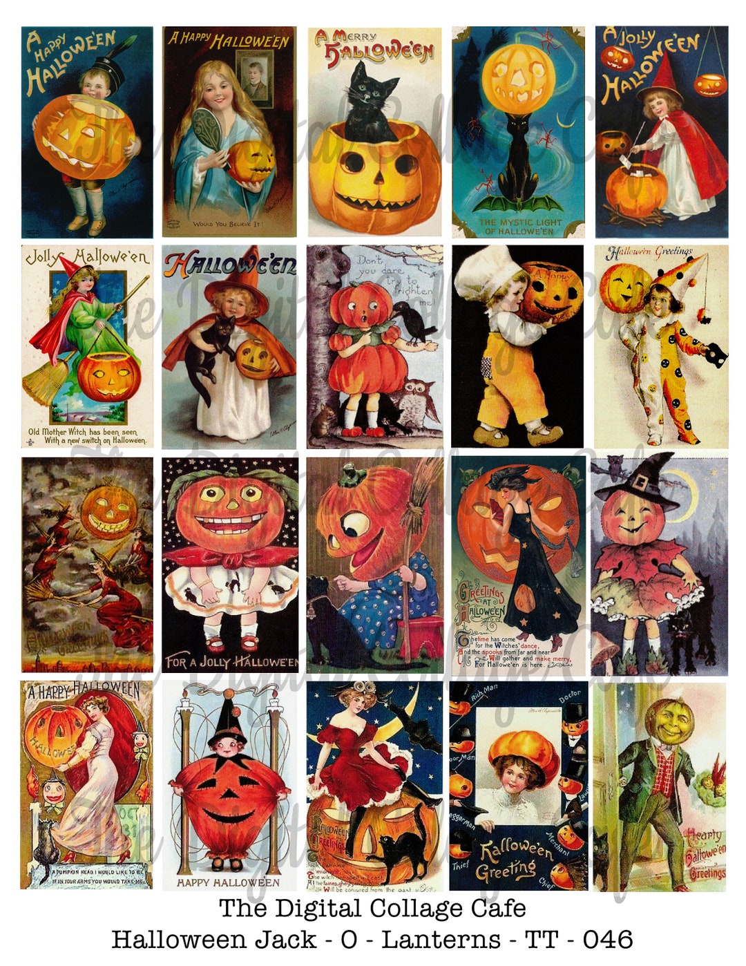 Halloween Jack - O - Lanterns - TT - 046 - Instant Download - Etsy