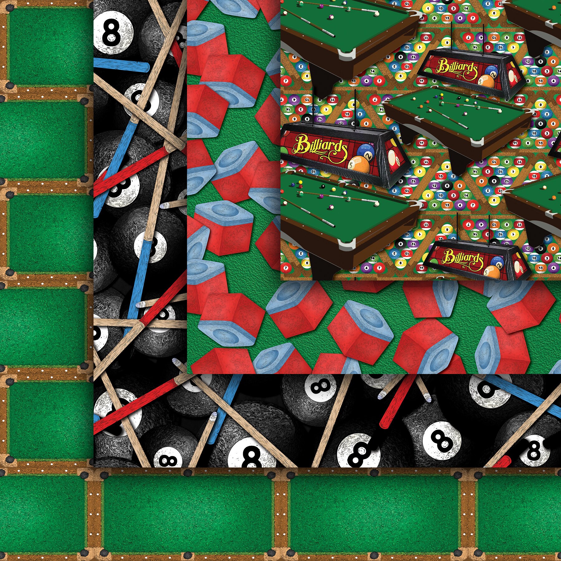 Pool Seamless Digital Paper Pack Billiards Digital Paper - Etsy