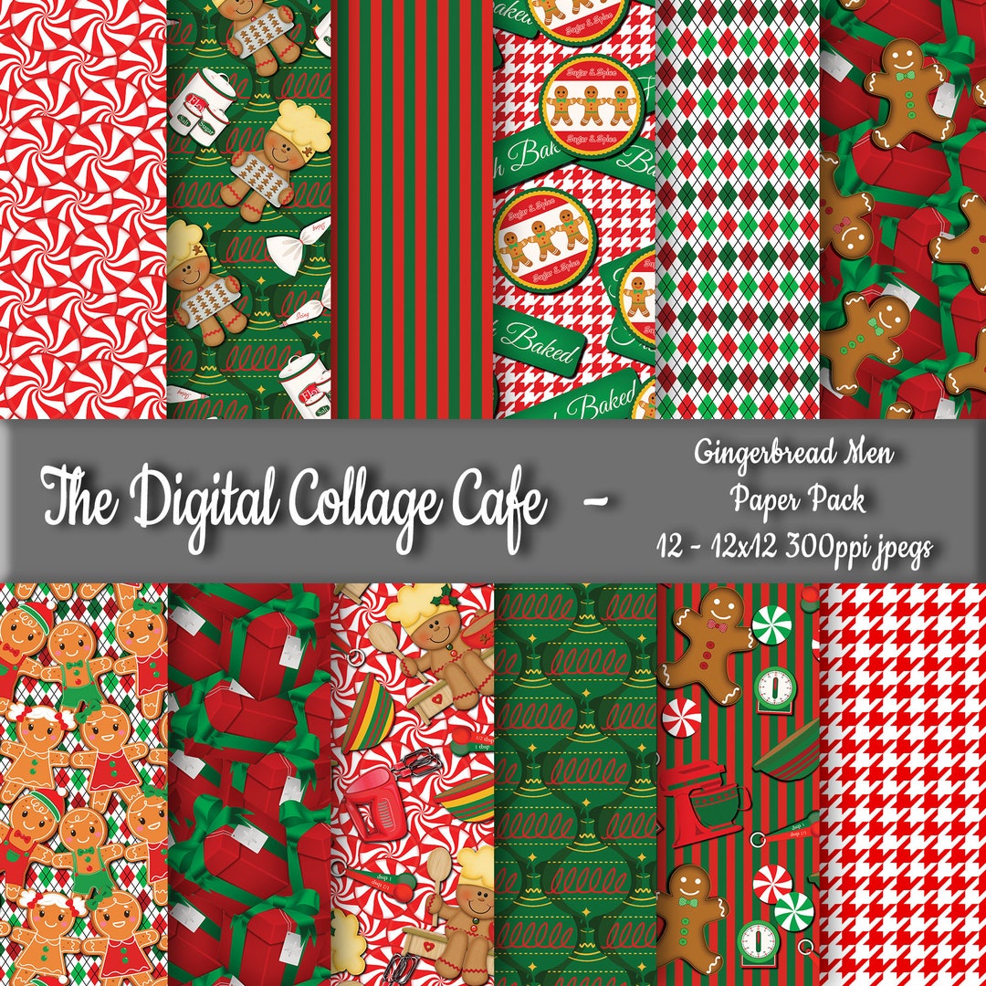 Gingerbread Seamless Digital Paper Pack, Winter Paper Pack, Holiday ...