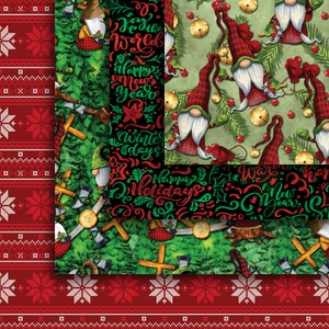 Christmas Gnomes Seamless Digital Paper Pack, Gnome Digital Paper ...