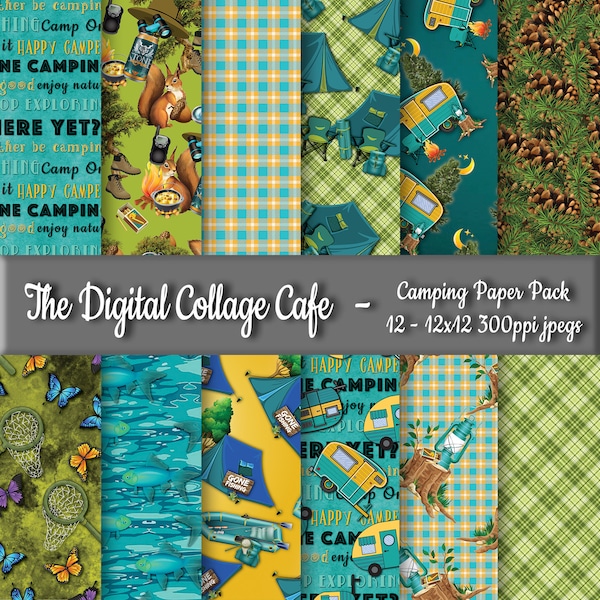 Camping Collage Pack - Etsy