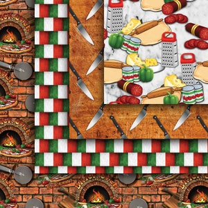 Pizza Seamless Digital Paper Pack, Italian Seamless Digital Paper Pack ...