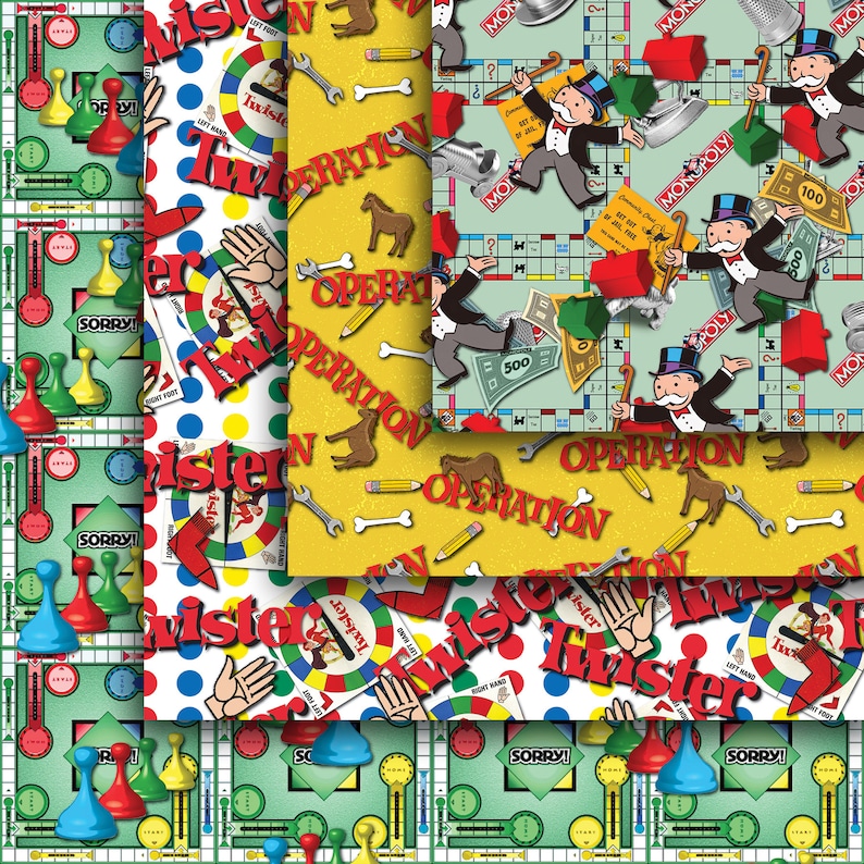 Board Games Seamless Digital Paper Pack, Board Game Digital Design ...