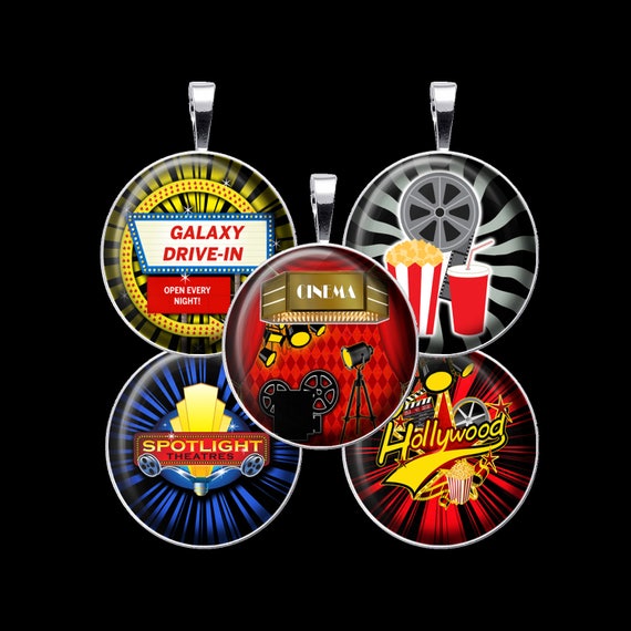 Movie Theater Digital Collage Sheet DCC036 Cinema Collage | Etsy